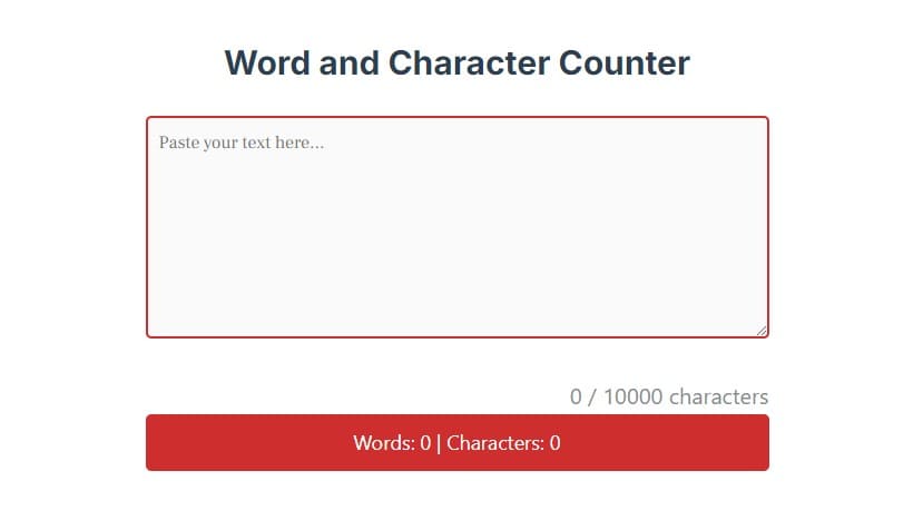 Character Counting Tool